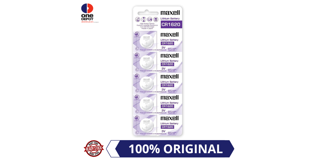 Maxell CR1620 Lithium Coin Battery | One Depot Distributors Maxell CR1620 Lithium Coin Battery | One Depot Distributors